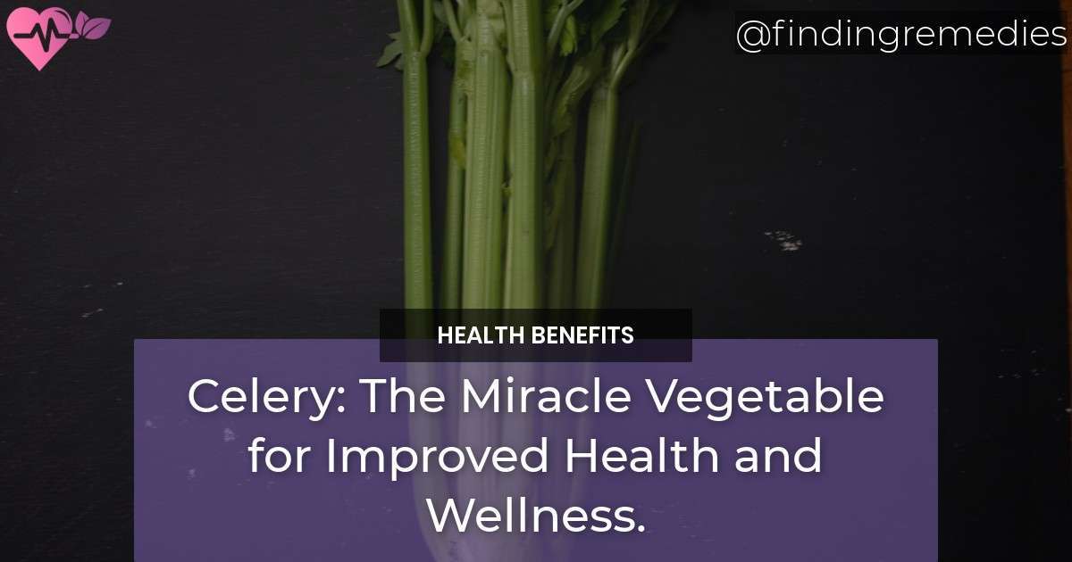 Health Benefits of Celery: The Miracle Vegetable for Improved Health ...